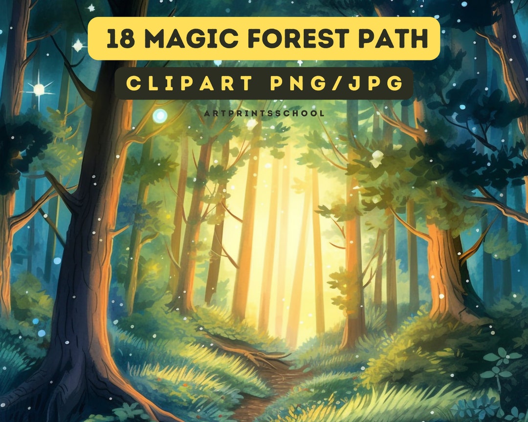 Magic Forest Path Clipart - Environment Download - Instant Download ...