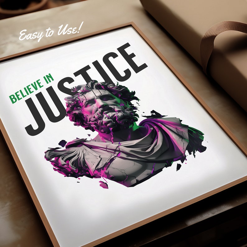 Believe in Justice Poster: Social Justice Art, Lawyer Office Decor ...