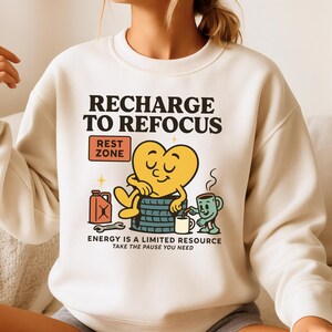 Recharge to Refocus PNG, Rest Zone Mental Health Shirt Design, Take a ...