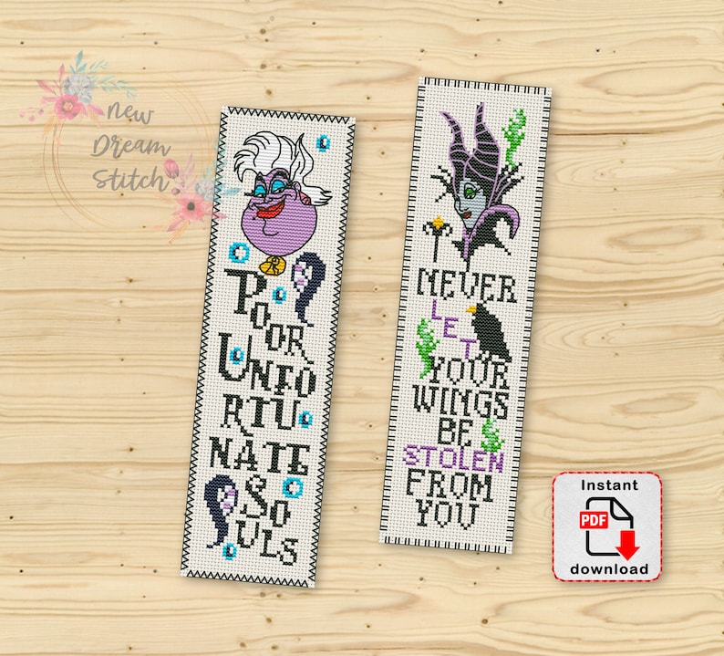 Bookmark Villains Cross Stitch Pattern Mini Pixel Villains - Etsy