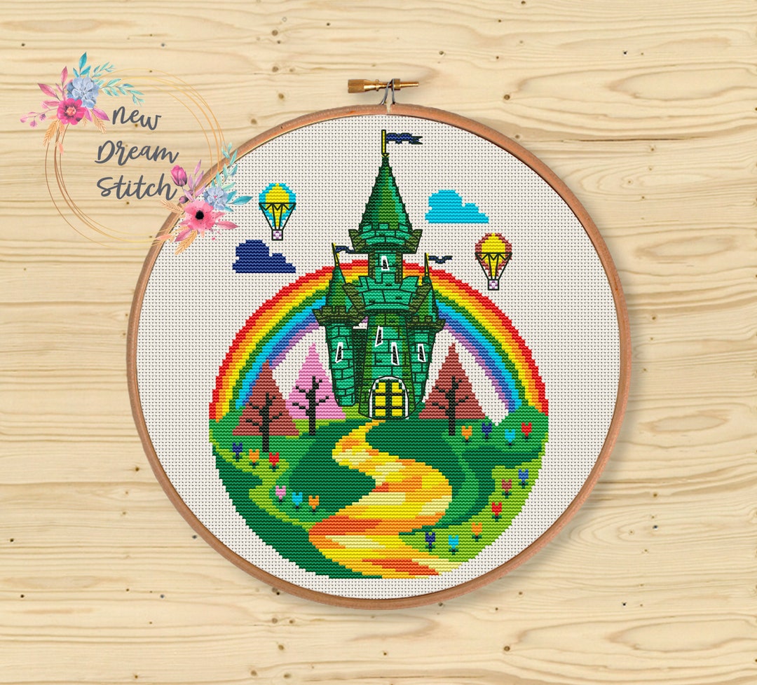 The Emerald City Cross Stitch Pattern, Road to the Emerald City, Wizard ...