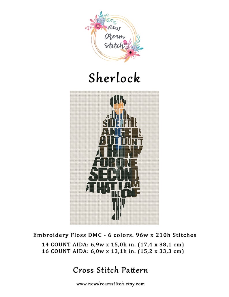 Detective Cross Stitch Pattern, TV Show Cross Stitch, Needlepoint ...