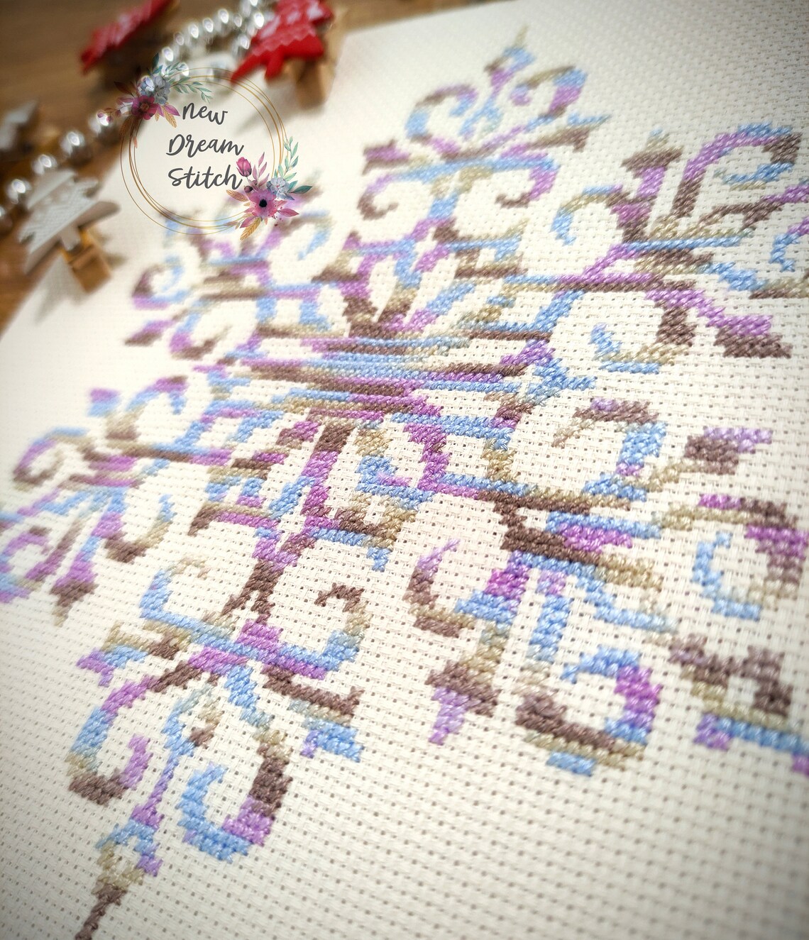 Snowflake Cross Stitch Pattern, Holiday Christmas Decor Xstitch ...