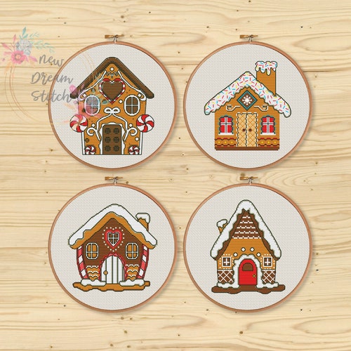 Christmas Gingerbread Cross Stitch Pattern Download PDF - Etsy