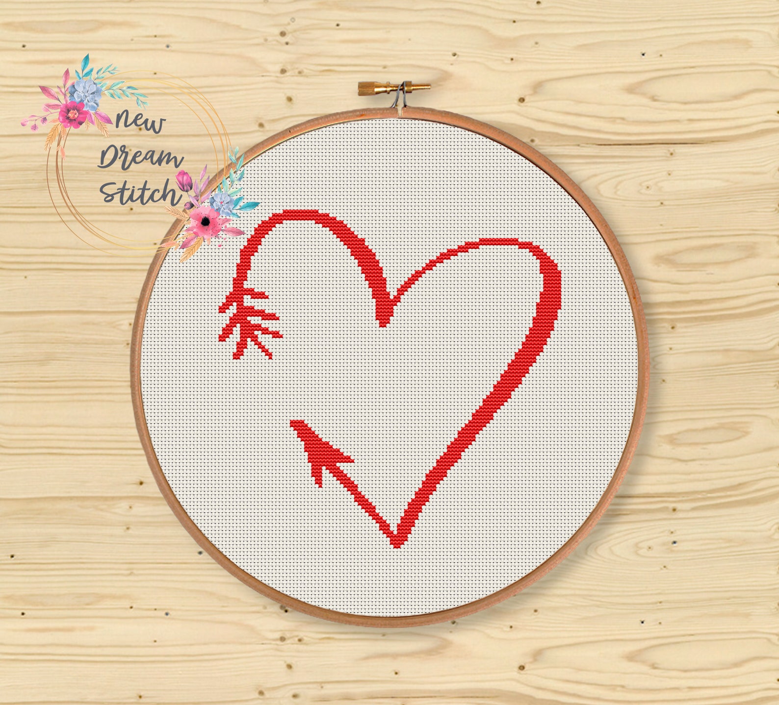 SET Valentine's Day Cross Stitch Pattern Variegated Love | Etsy
