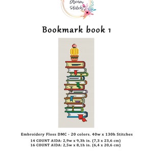 Bookmark Cross Stitch Pattern, Reader Library, Classic Book Cross ...