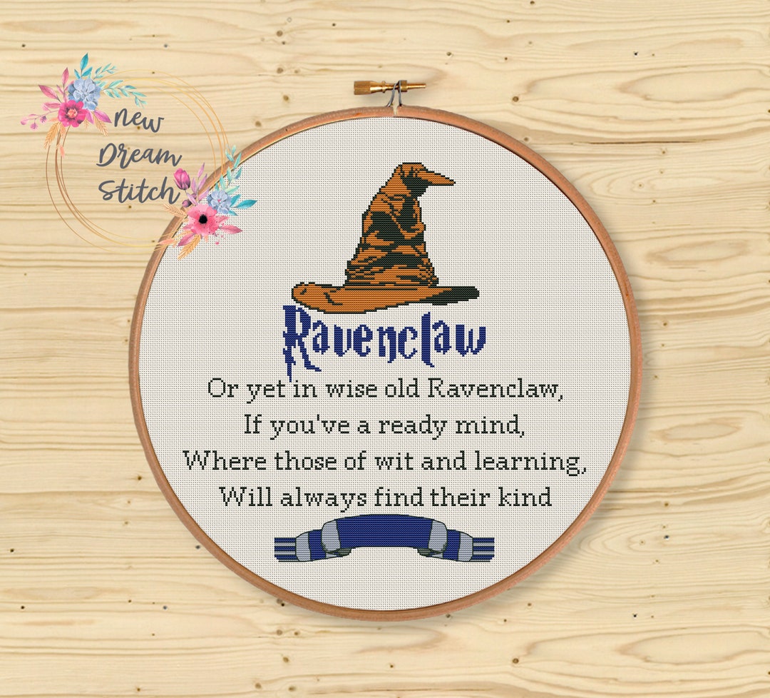 R Hat Cross Stitch Pattern, Wizard Cross Stitch Pattern, Wizarding ...