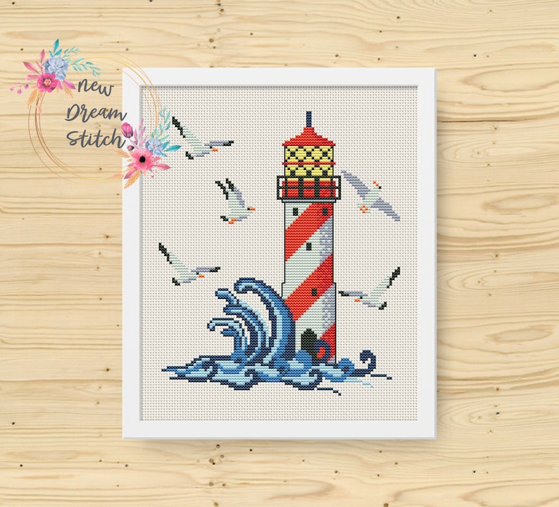 Lighthouse Cross Stitch Pattern Nature Counted Pattern PDF - Etsy