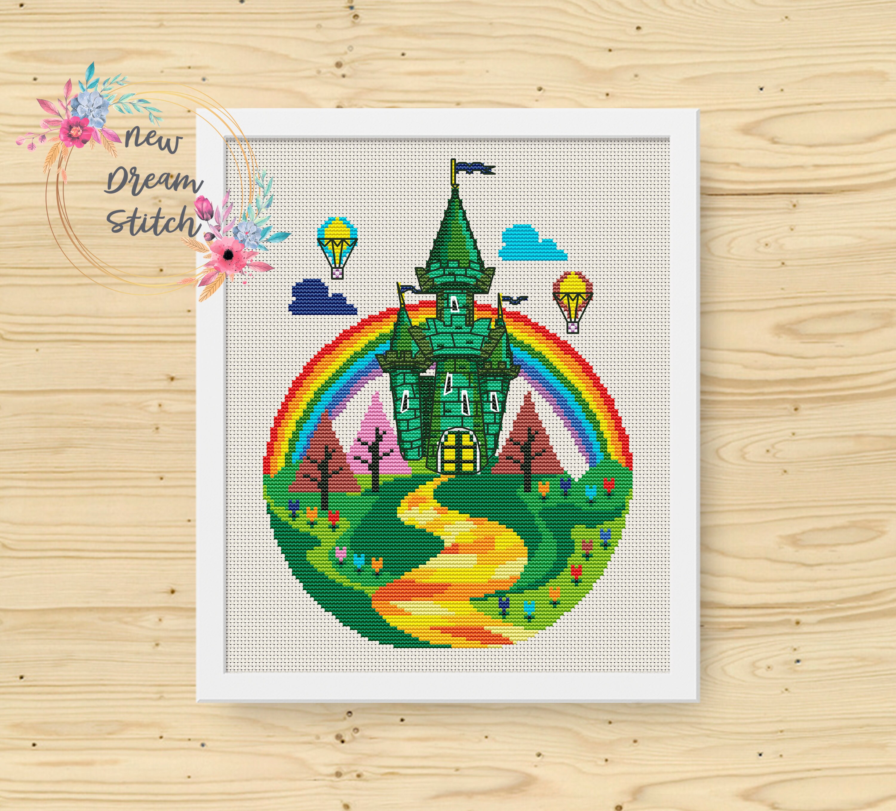 The Emerald City Cross Stitch Pattern, Road to the Emerald City, Wizard ...