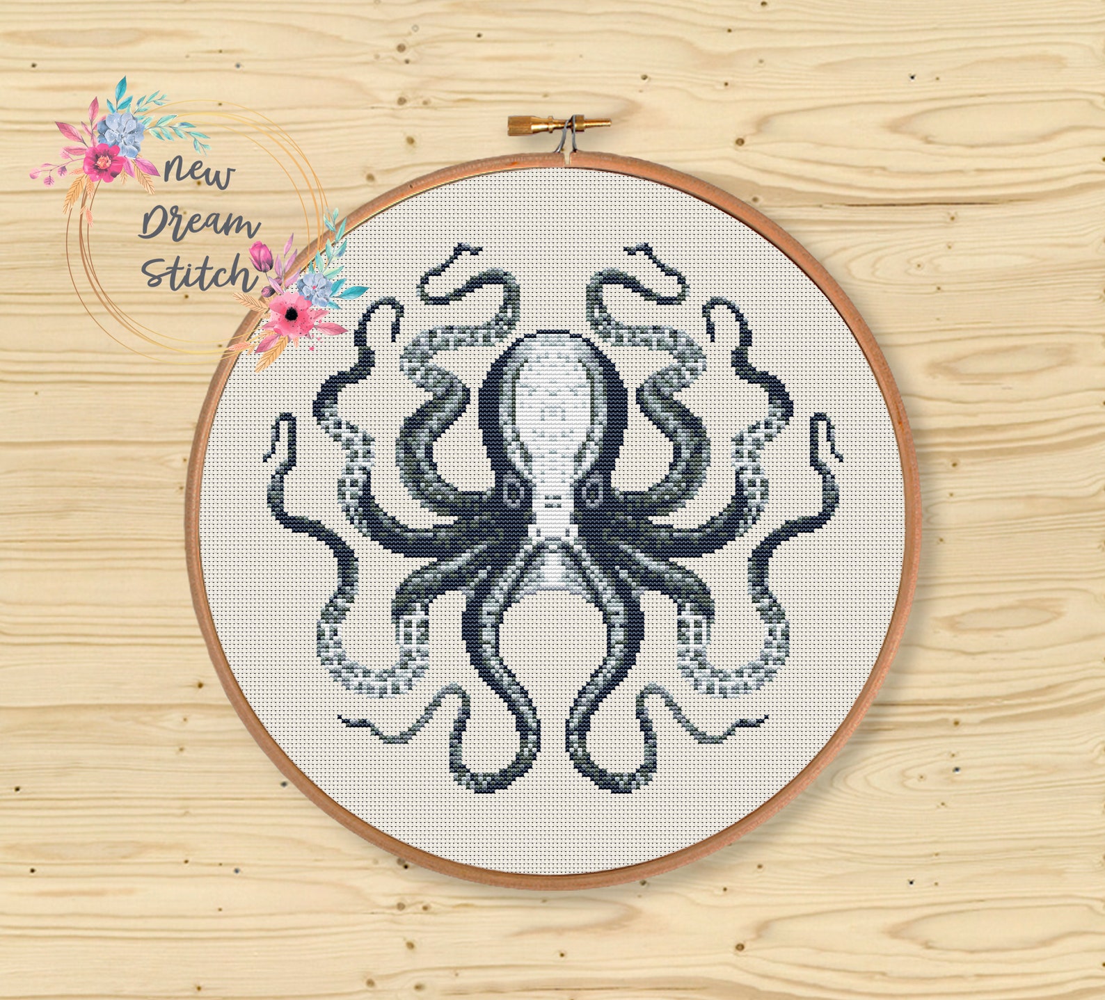 Octopus Cross Stitch Pattern Sea Animals Cross Stitch - Etsy