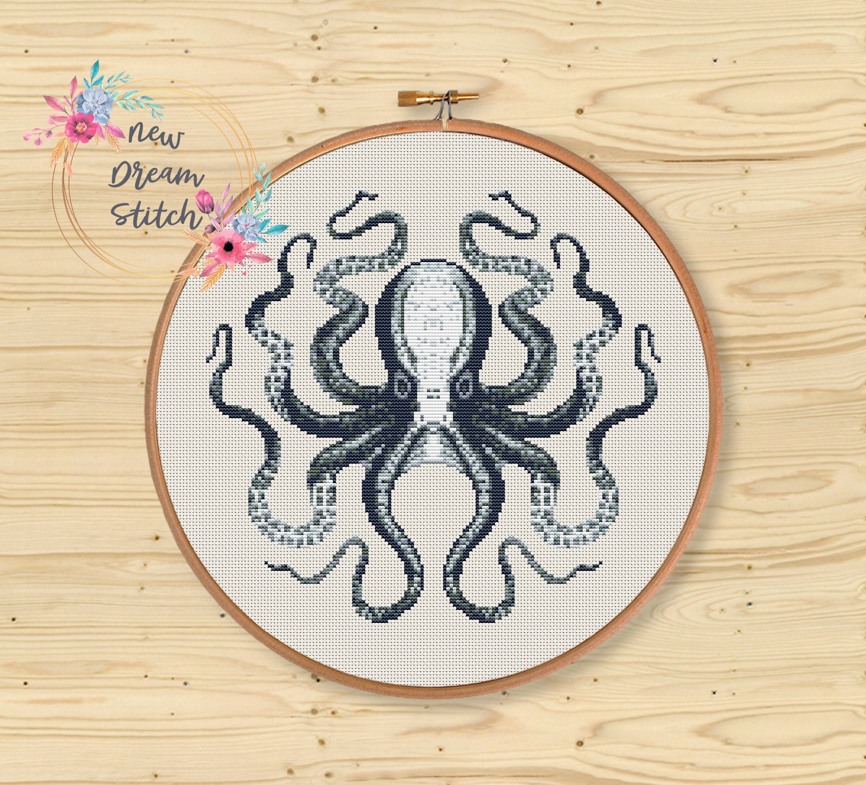 Octopus Cross Stitch Pattern Sea Animals Cross Stitch - Etsy
