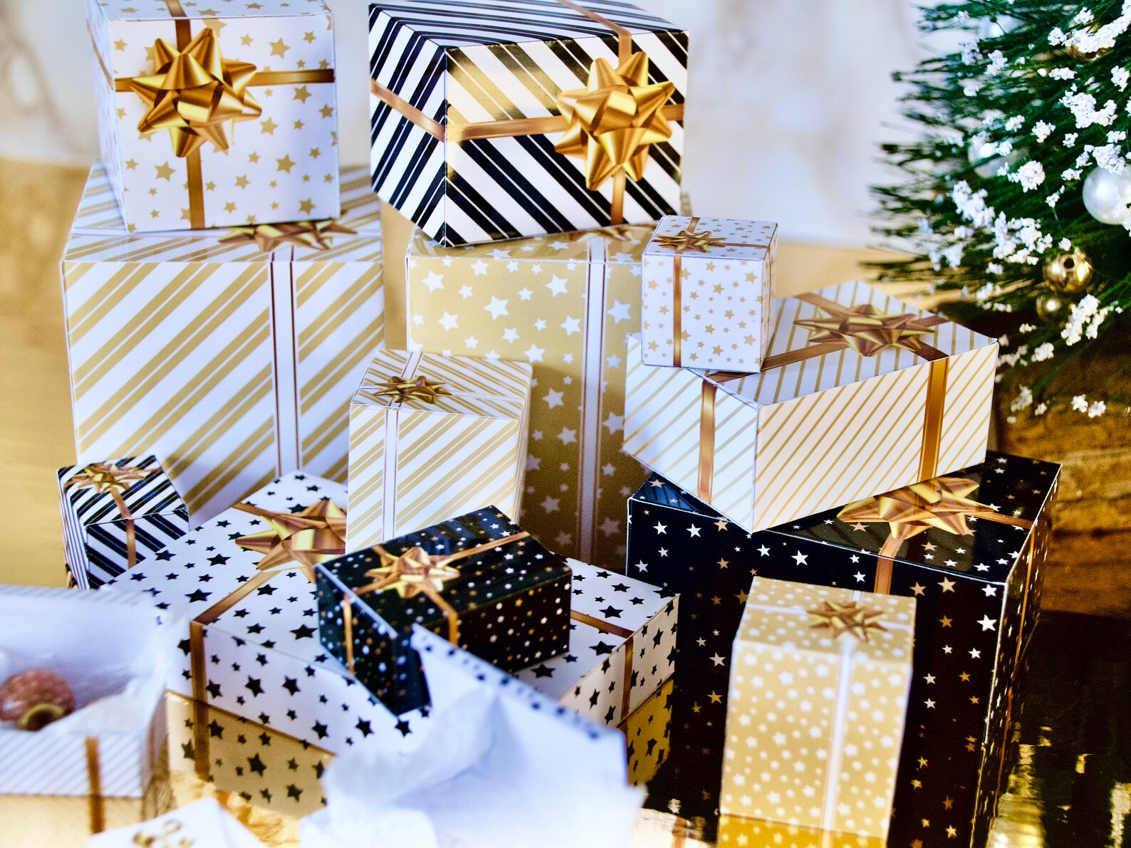 42 Bundle Dollhouse Christmas Gift Boxes Set Openable 1:6 1/3 Scale DIY ...