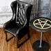 Doll Witchcraft Altar Pentagram Table Halloween Wingback Chair Roombox ...