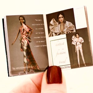 Readable 1:6 Miniature Doll House Magazine Dollhouse 12 Inch Dolls Book ...