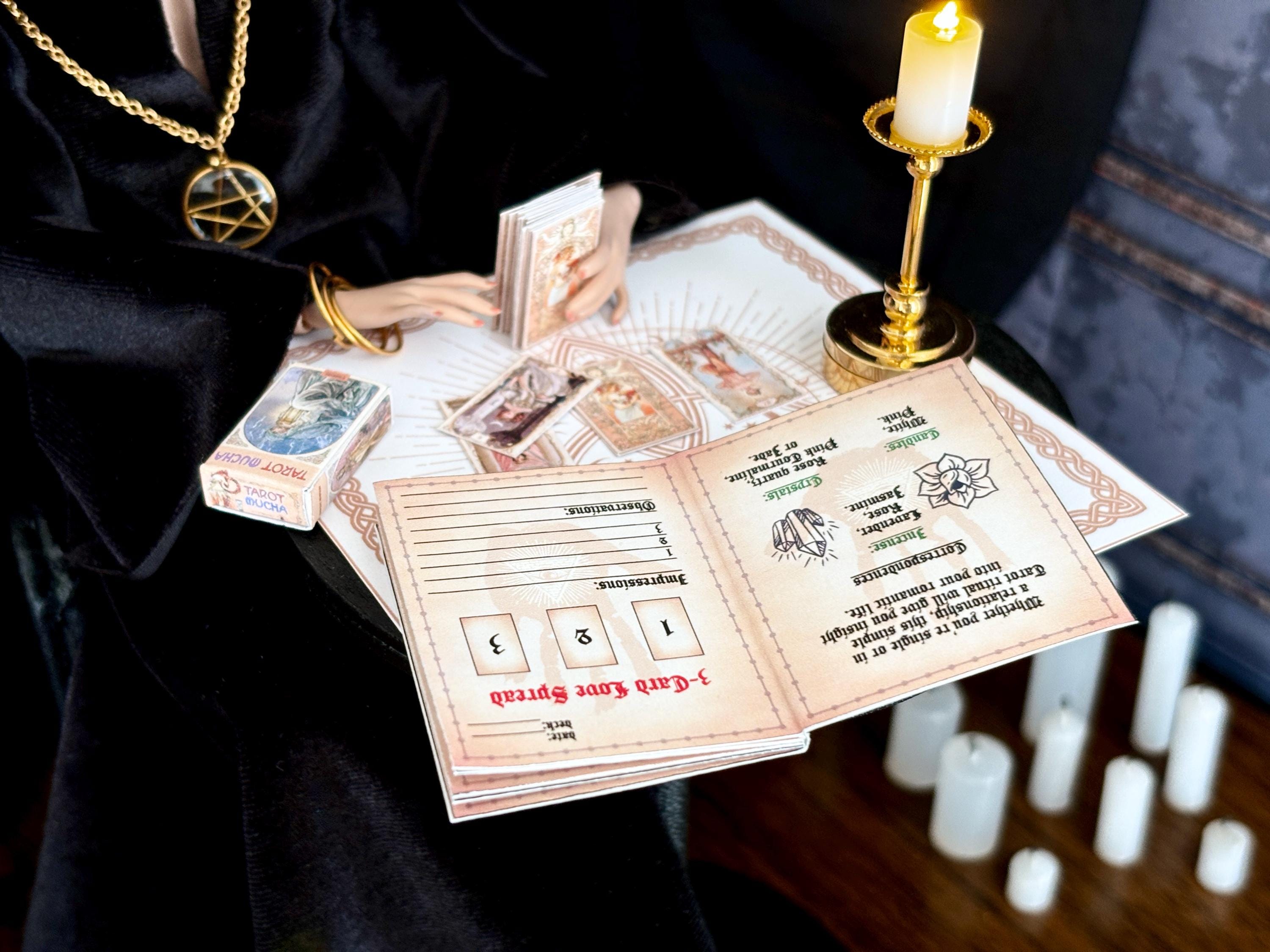 Miniature Tarot Book and Reading Mat (PDF Download) 1:12 and 1∶6 Scale ...