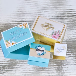 Miniature Birthday Gift Boxes Bags Set 1:12 Downloadable Dollhouse ...