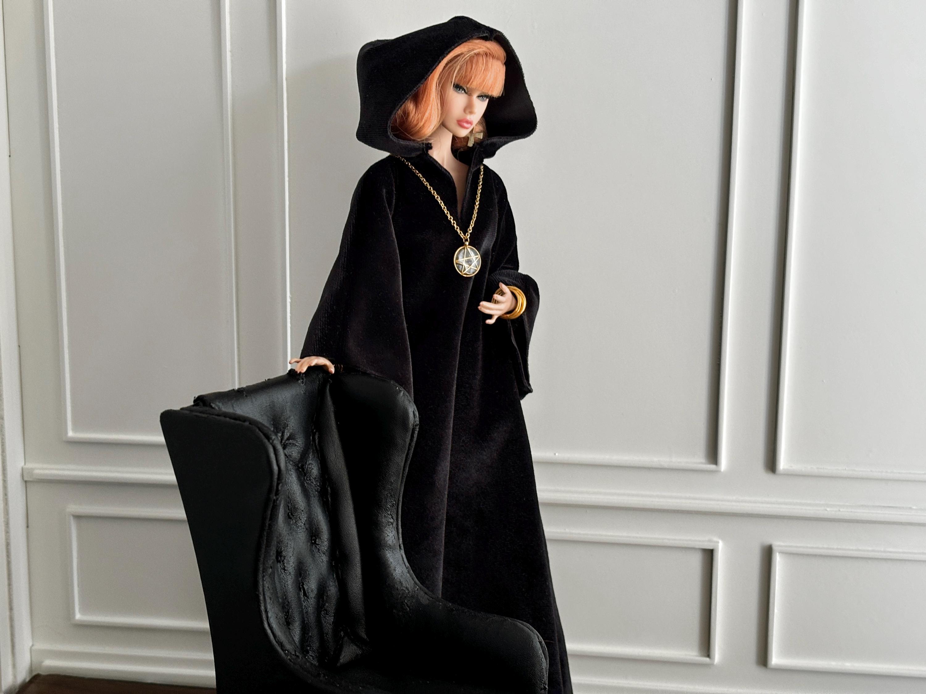 Doll Witchcraft Altar Pentagram Table Halloween Wingback Chair Roombox ...