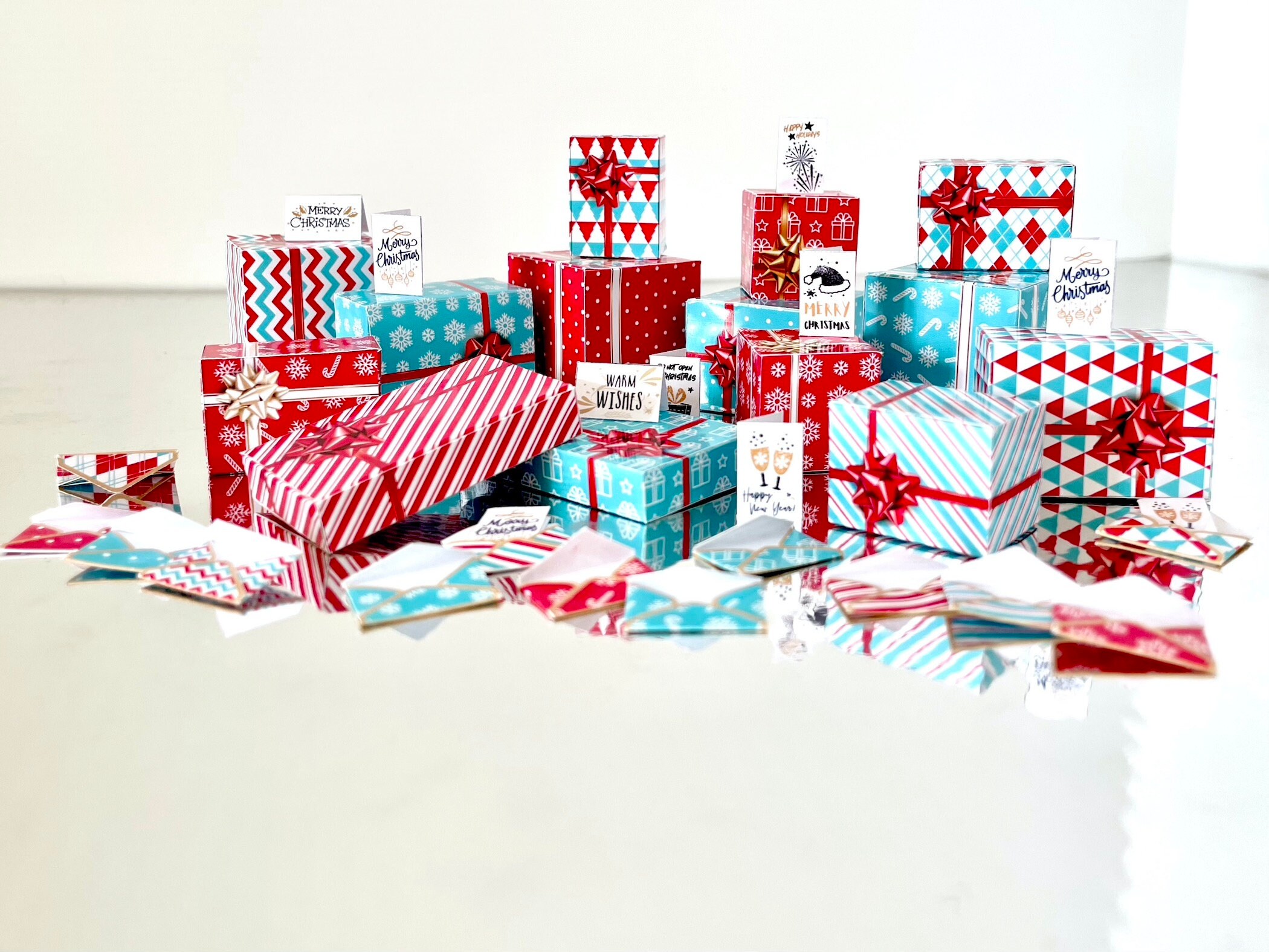 42 Miniature Christmas Gift Boxes Set 1:12 Downloadable | Etsy