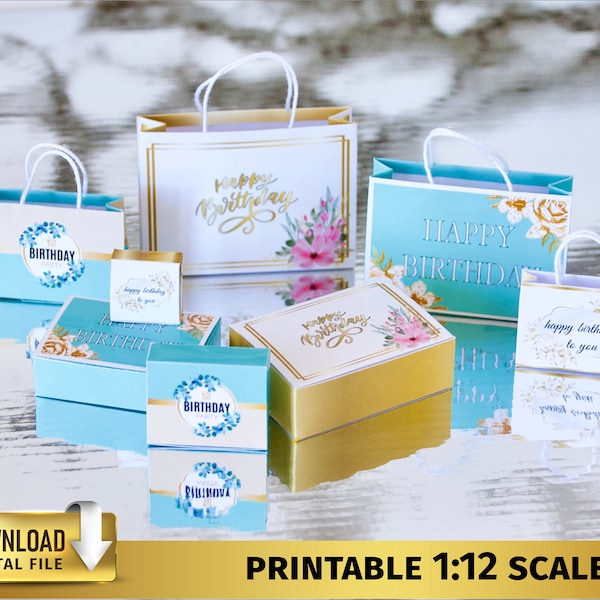 Miniature Present Template - Etsy