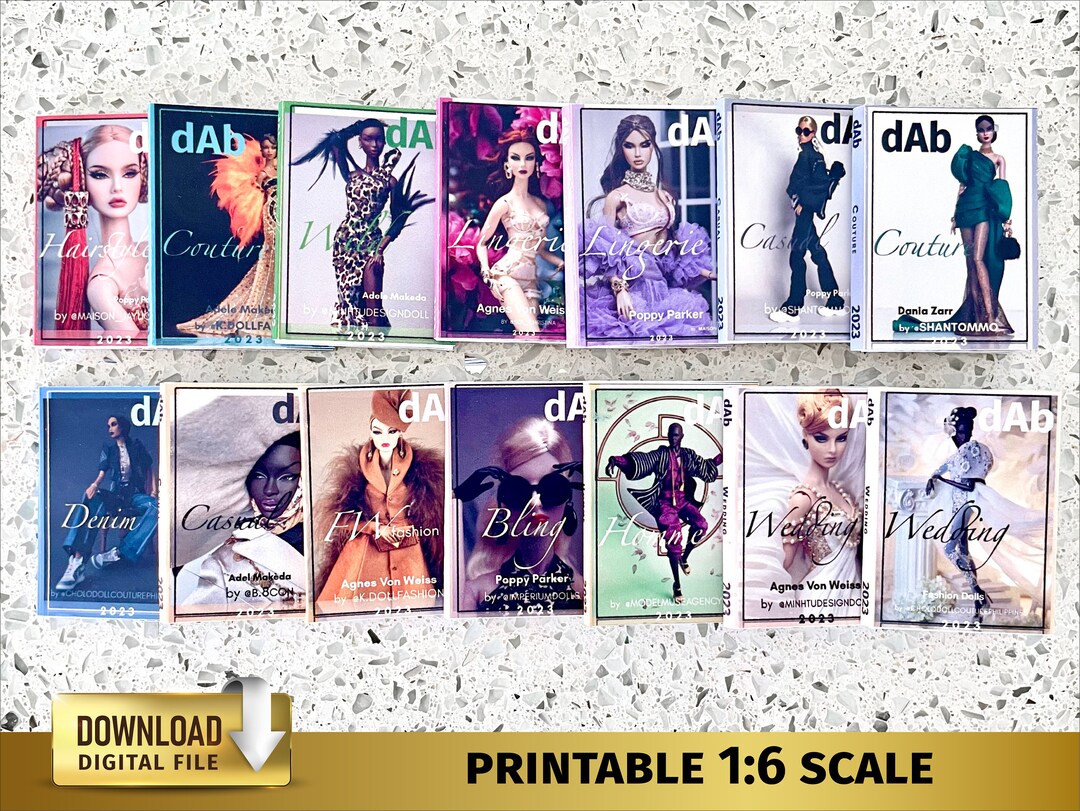 Miniature Dollhouse Magazines, 1:6 Scale Fashion Doll (digital Download ...