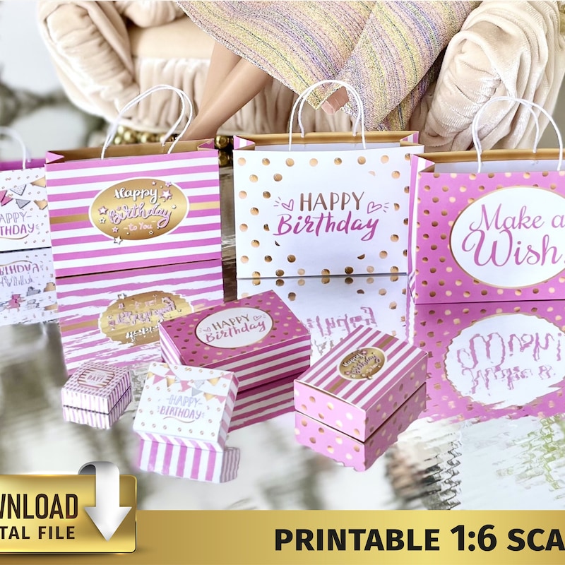 1:6 Scale Gold Bag - Etsy