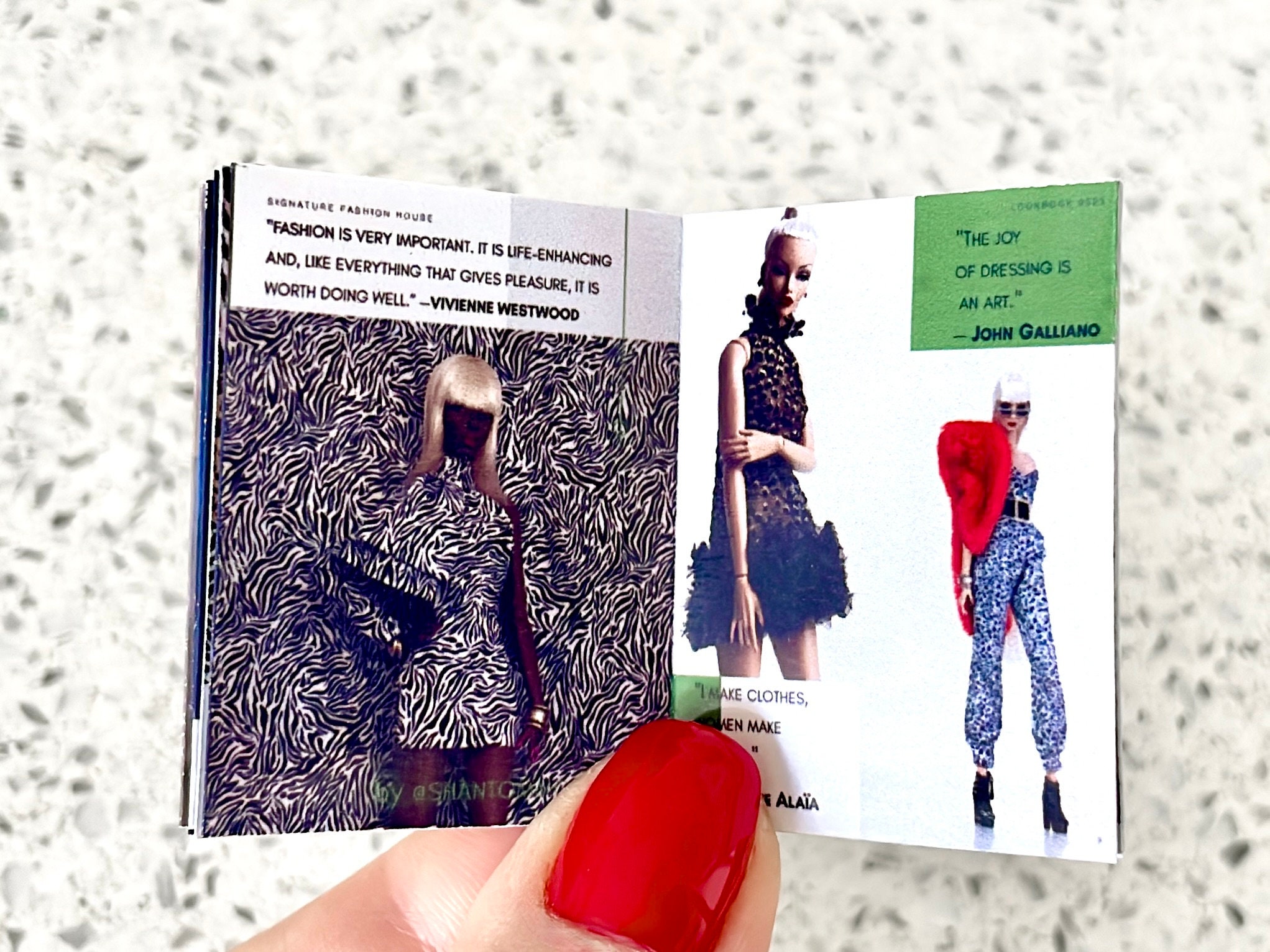 Miniature Dollhouse Magazines, 1:6 Scale Fashion Doll Props (digital ...