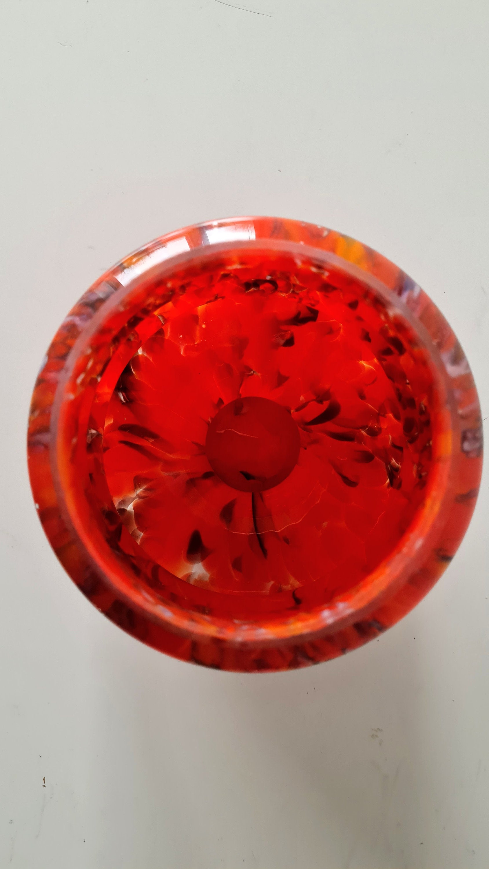 Splatter Glass Art Deco Vase Starbust End Of The Day Czech Etsy