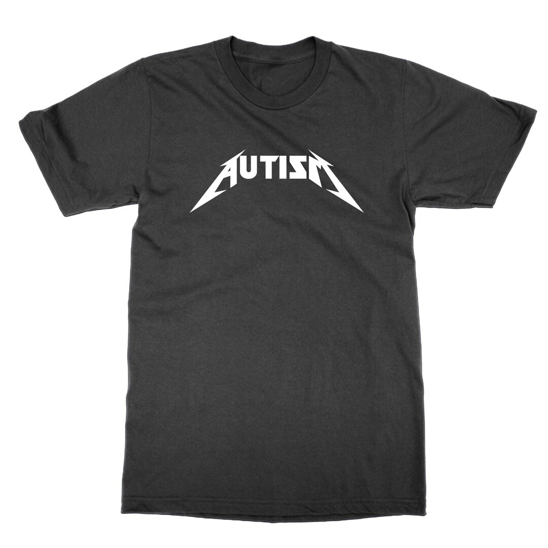 Autism Band Logo T Shirt, Rock Band Parody Tee Funny Joke Top - Etsy
