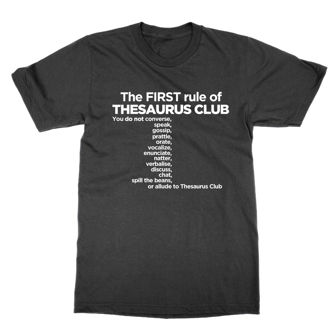 Thesaurus Club T-shirt, Funny English Grammar Nerd Tee - Etsy