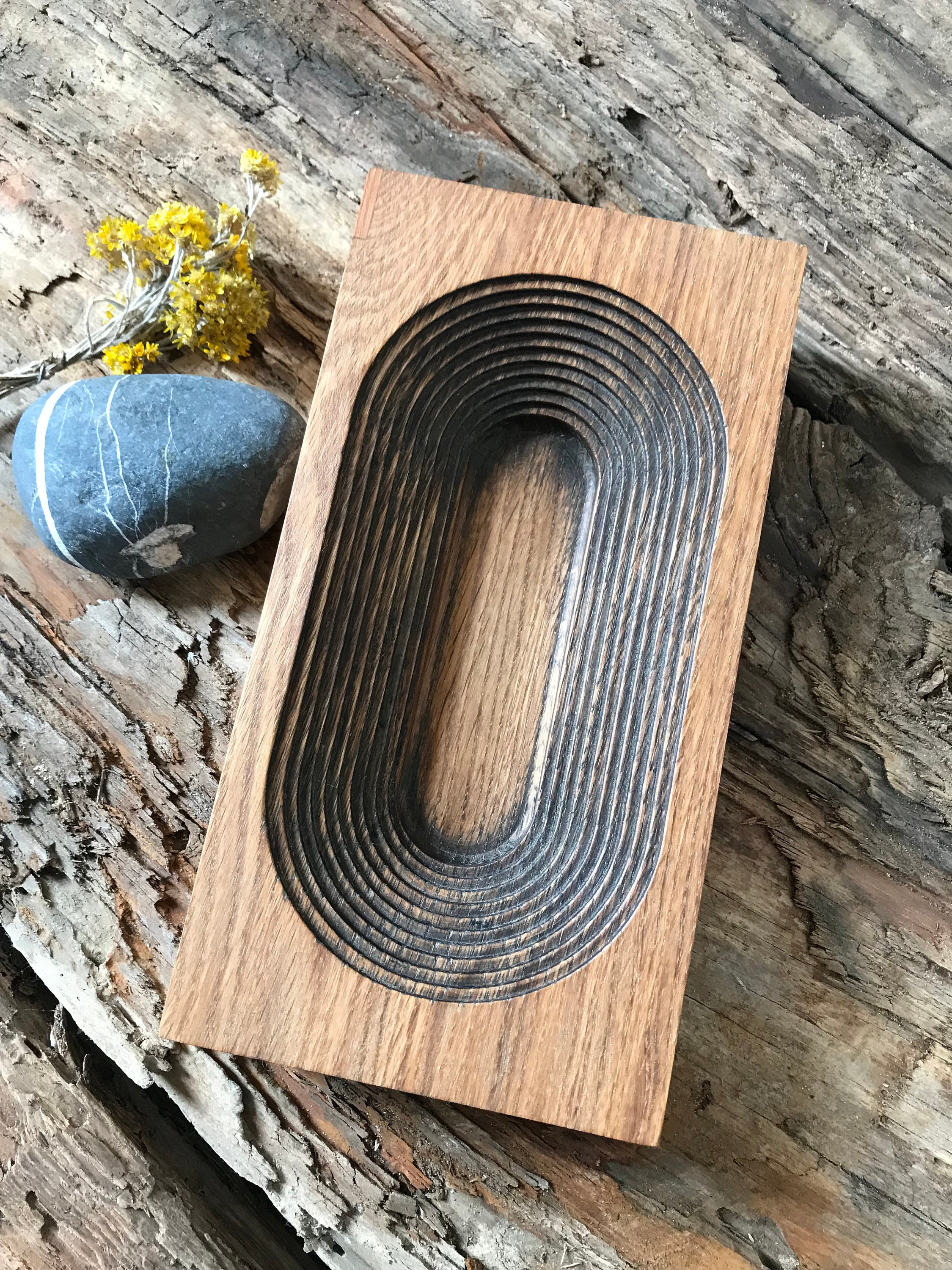 Solid Oak Wooden Tray Oval Steps - Etsy