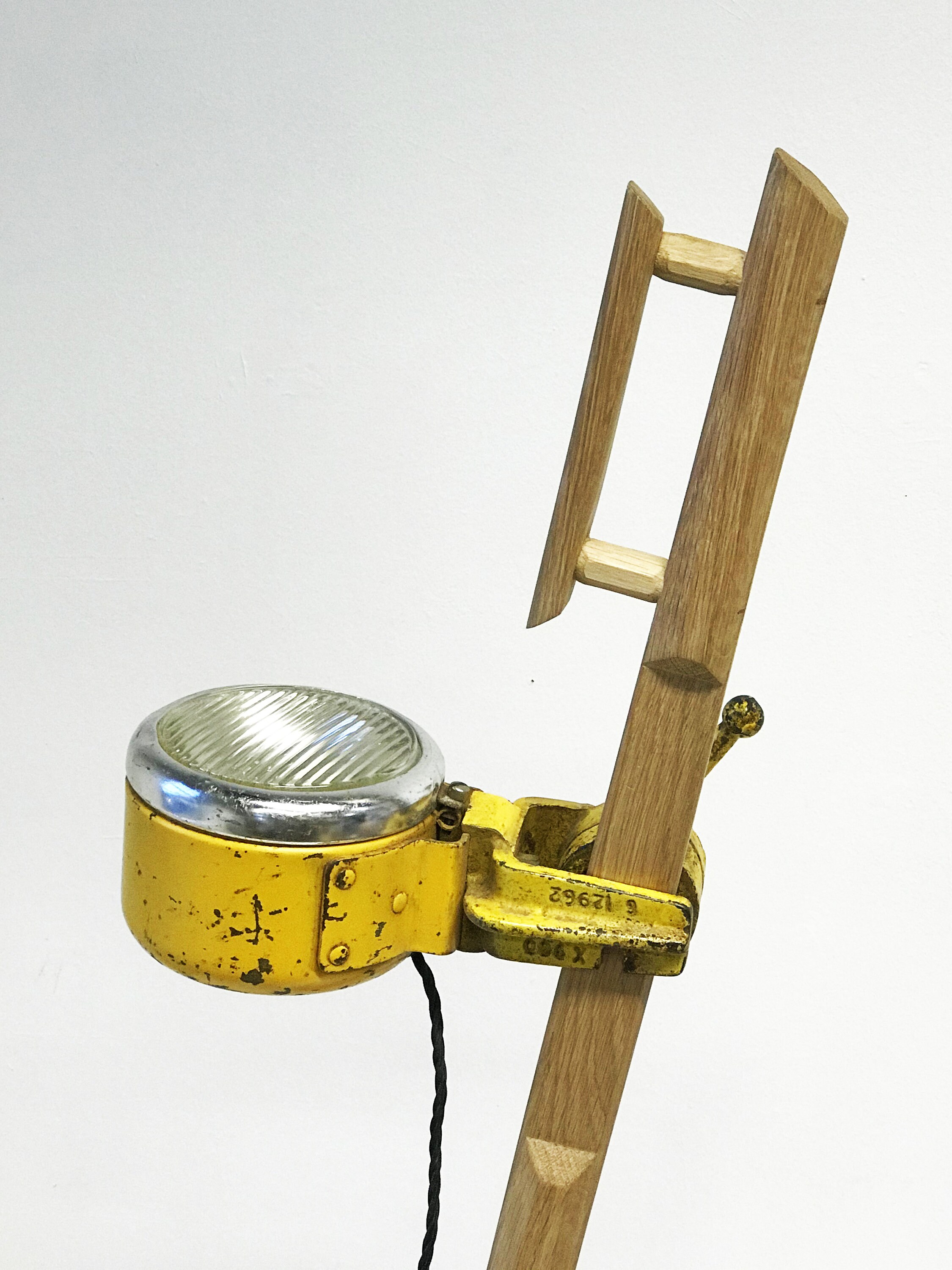 Vintage Upcycled Light With Oak Stand - Etsy
