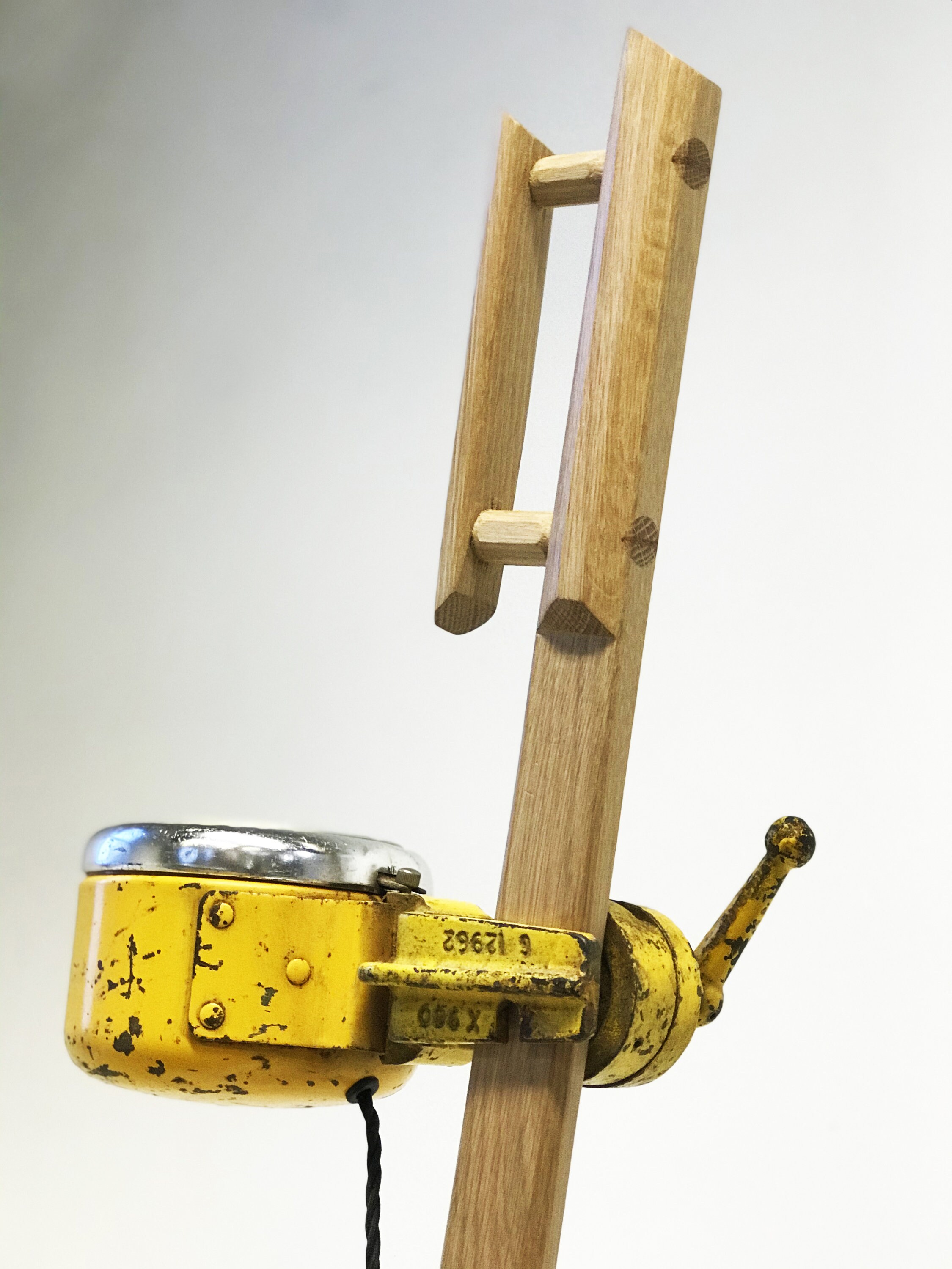 Vintage Upcycled Light With Oak Stand - Etsy