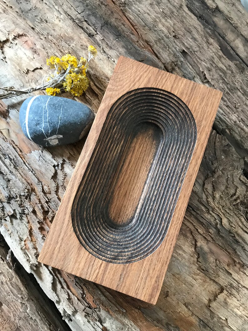 Solid Oak Wooden Tray Oval Steps - Etsy