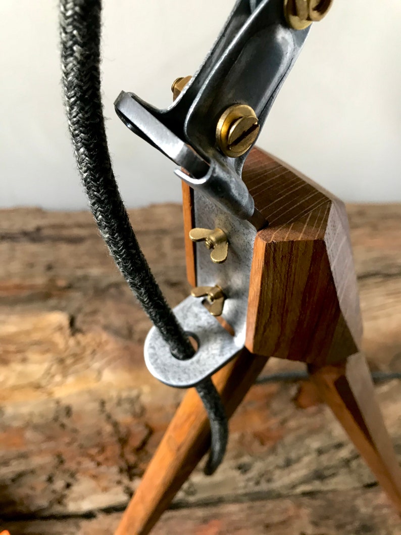 Upcycled Oak Vintage Chrome Bike Tripod Lamp Spotlight - Etsy