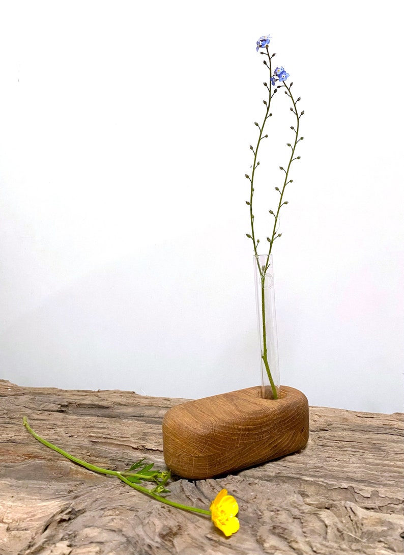 Oak Test Tube Flower Display Vase - Etsy UK