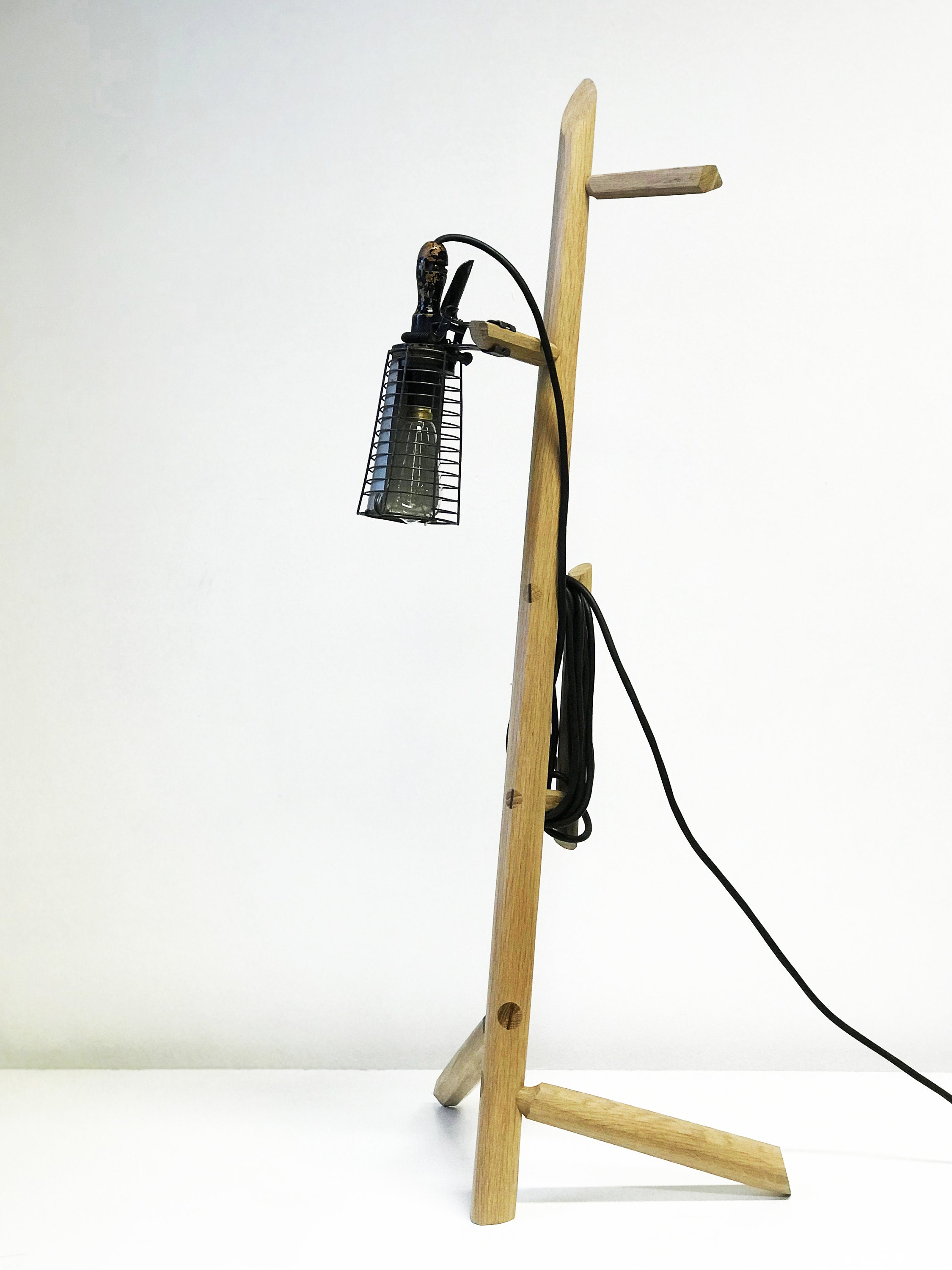 Oak Floor-standing 'inspection Light' Lamp - Etsy UK