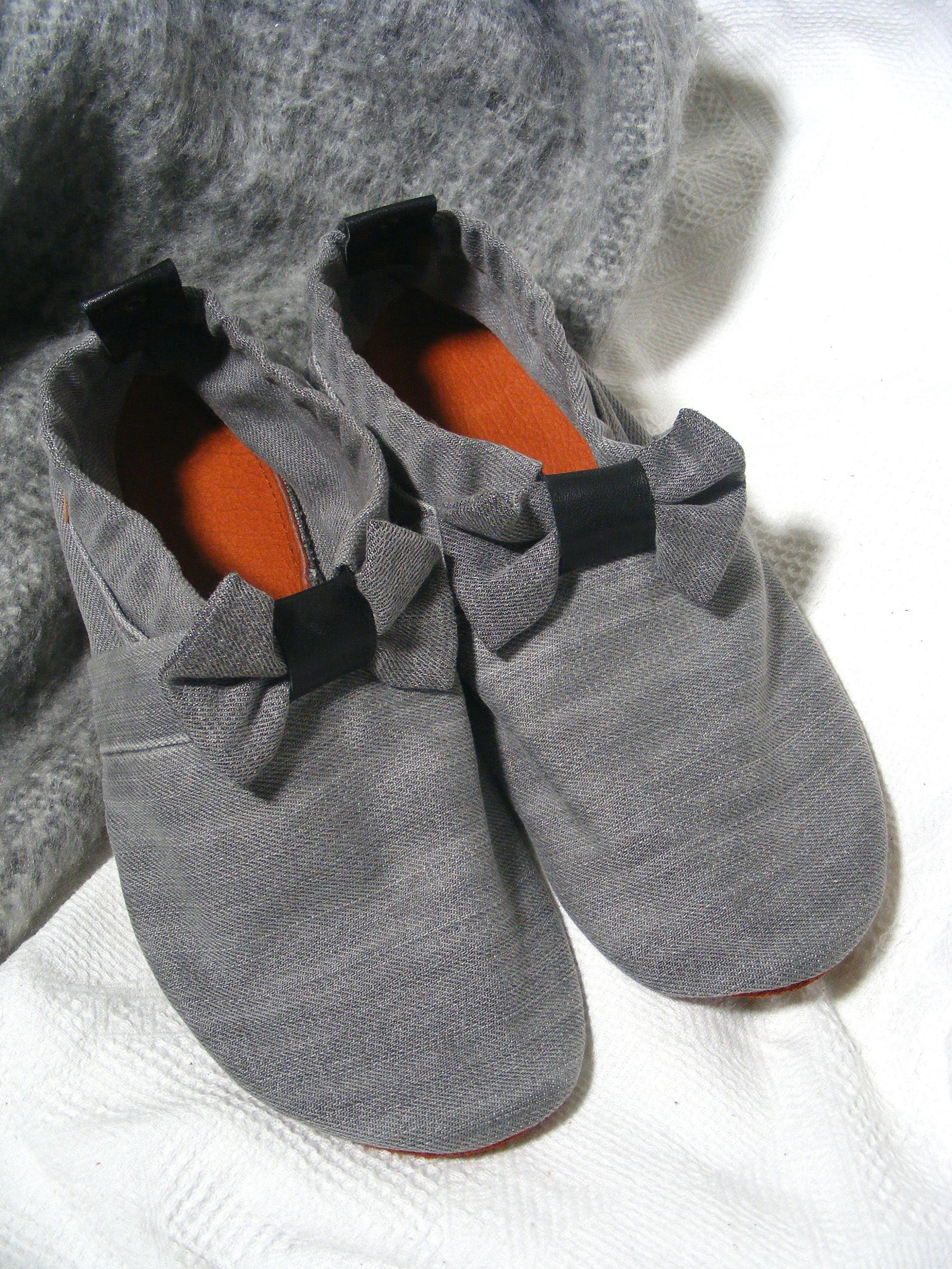 Slippers MOCCA MAYA Denim Grey - Etsy