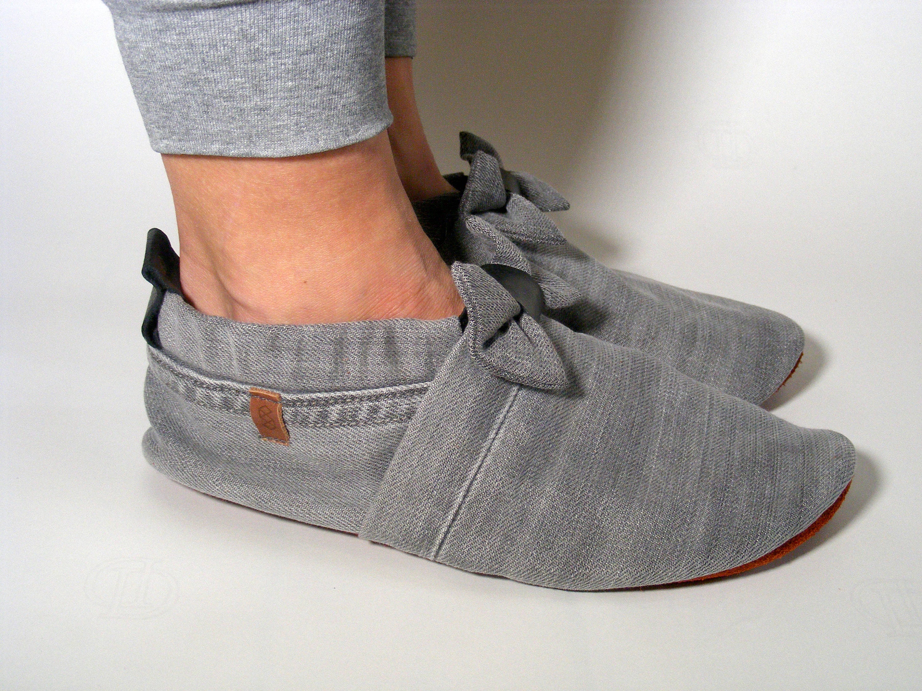 Slippers MOCCA MAYA Denim Grey - Etsy
