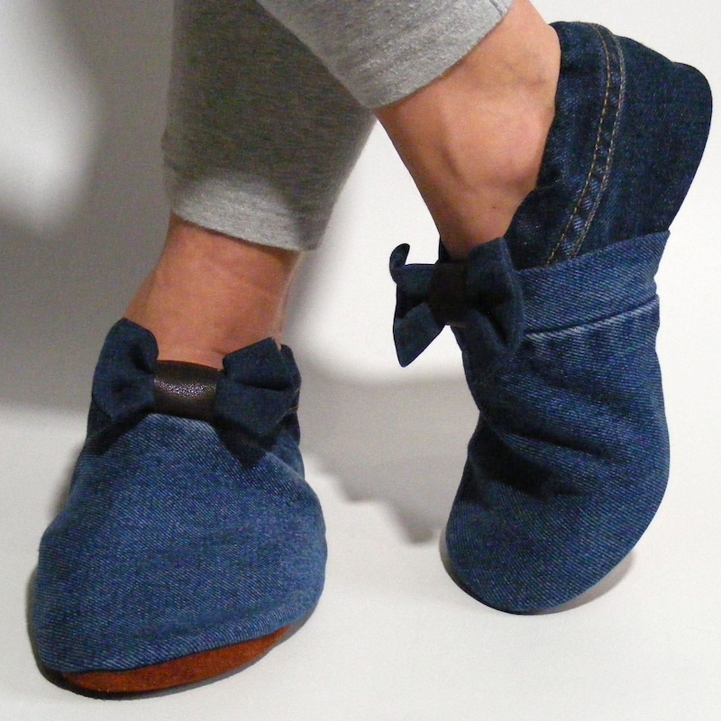 Denim Slippers - Etsy
