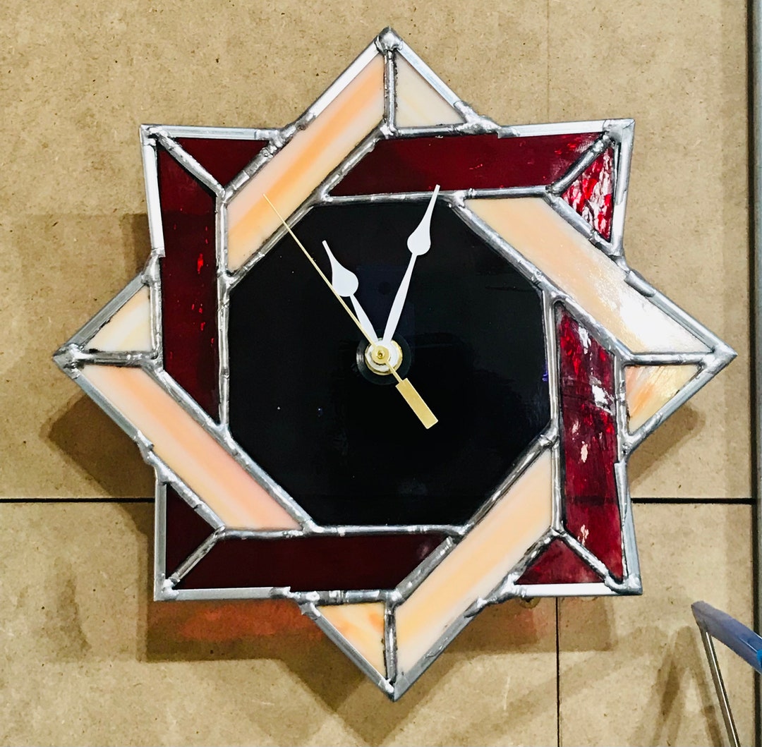 Stained Glass Celtic Clock - Etsy