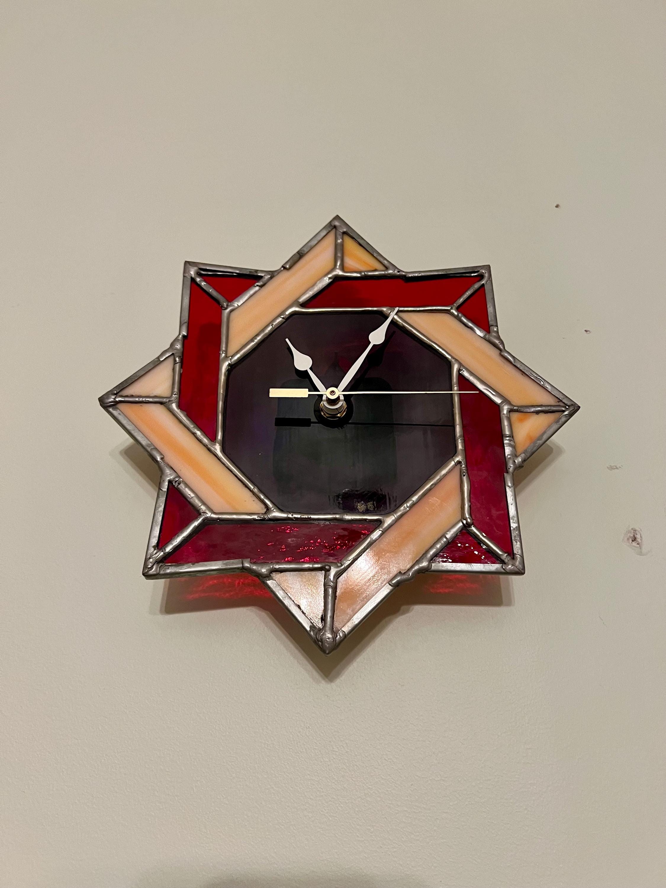 Stained Glass Celtic Clock - Handmade - Etsy