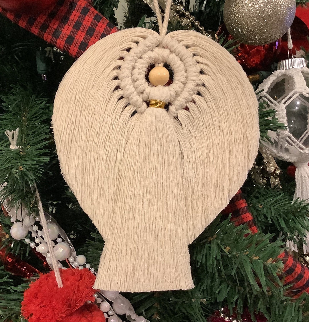Angel, Christmas Angel, Macrame Angel Ornament, Handmade Christmas ...