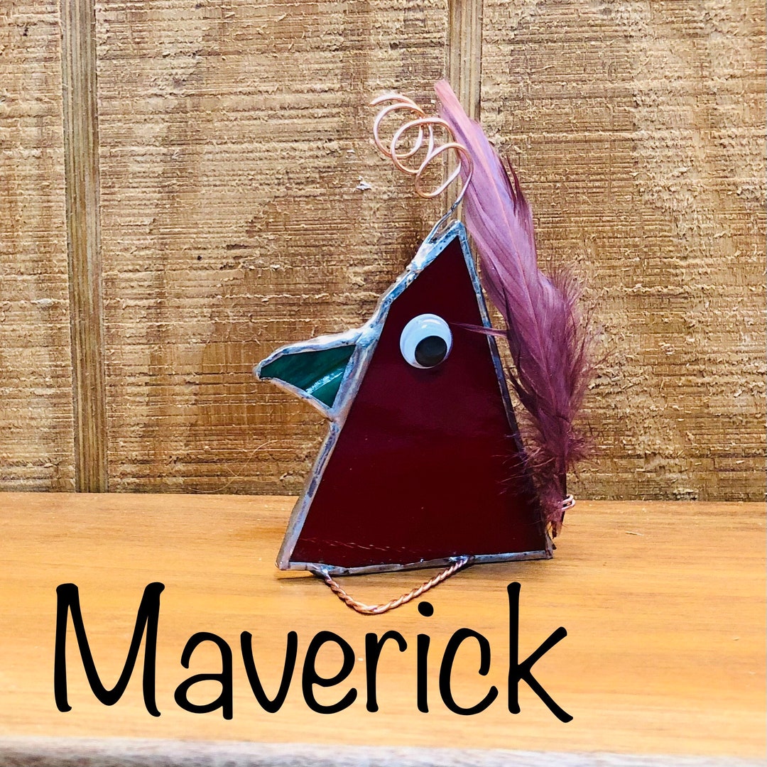 Stained Glass Suncatcher Scrappy Bird Maverick a Stained Glass Scrappy ...