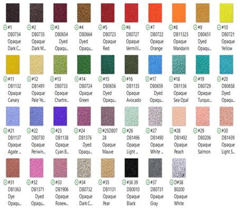 Miyuki Delica 11/0 Opaque Seed Bead Set – 38 Colors - Etsy