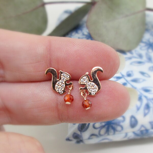 Squirrel Earrings - Etsy