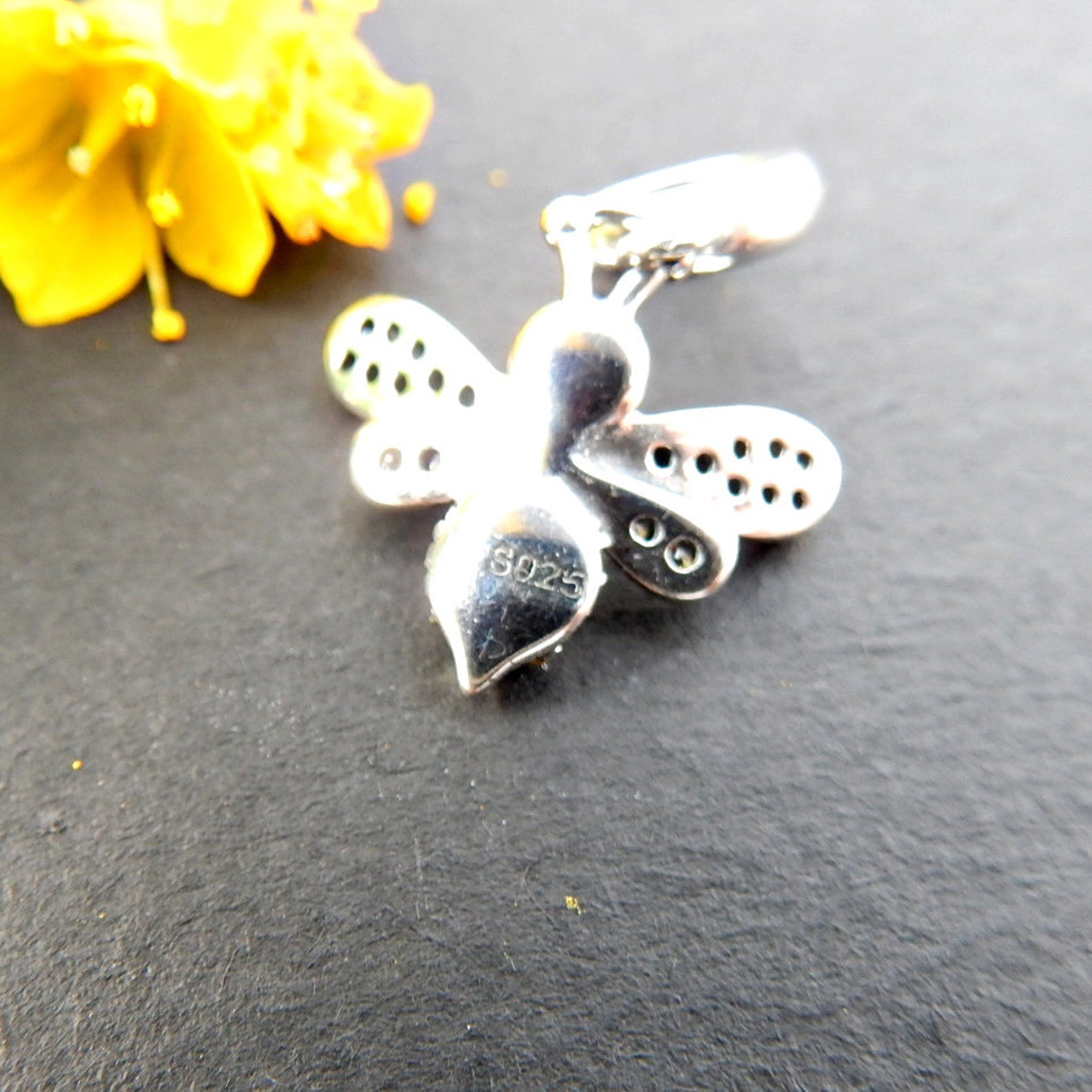 Silver & Gold Bee Charm Bangle Unique Gift for Her Bee Lover - Etsy