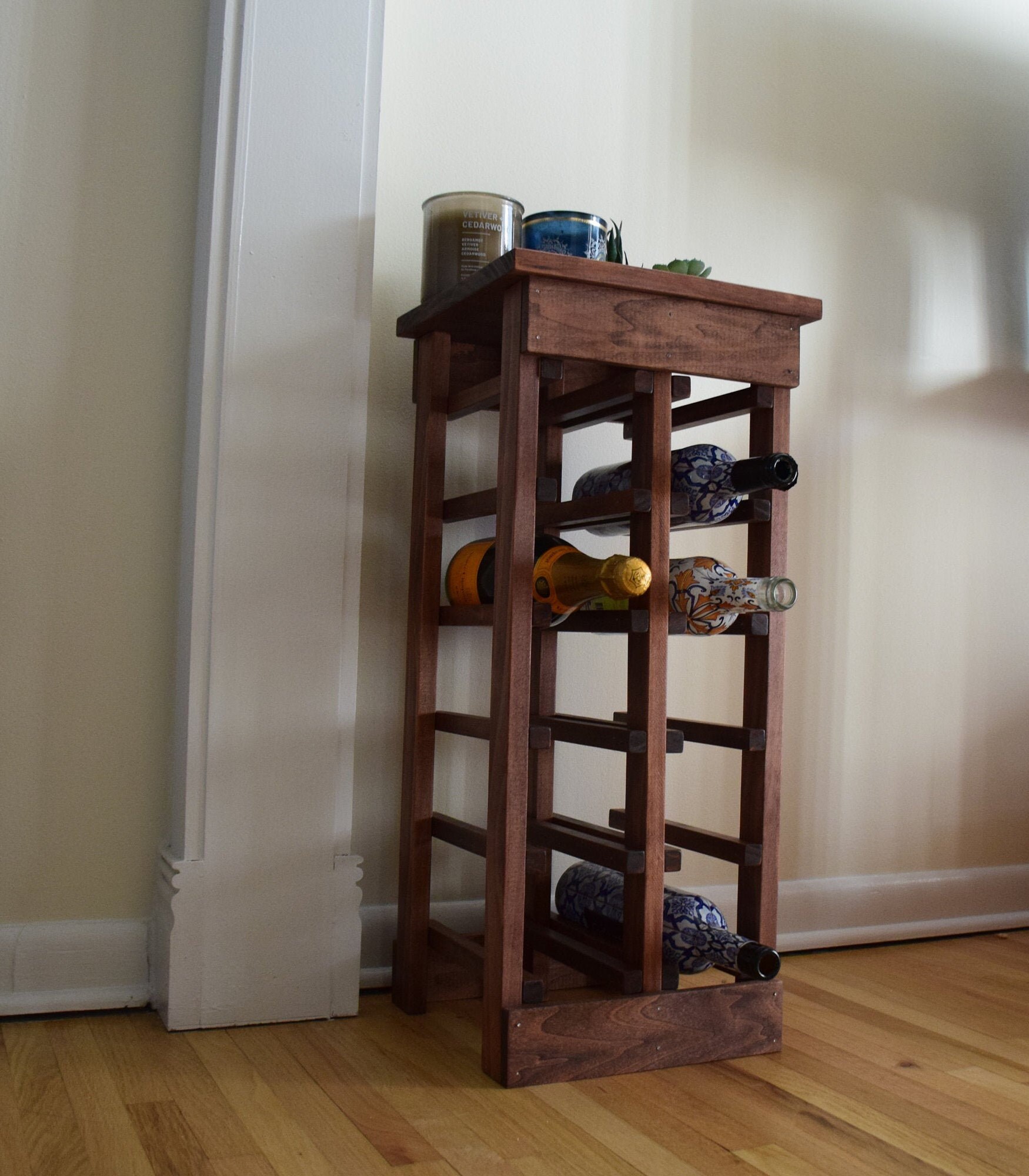 Custom Made Wooden Wine Rack - Etsy