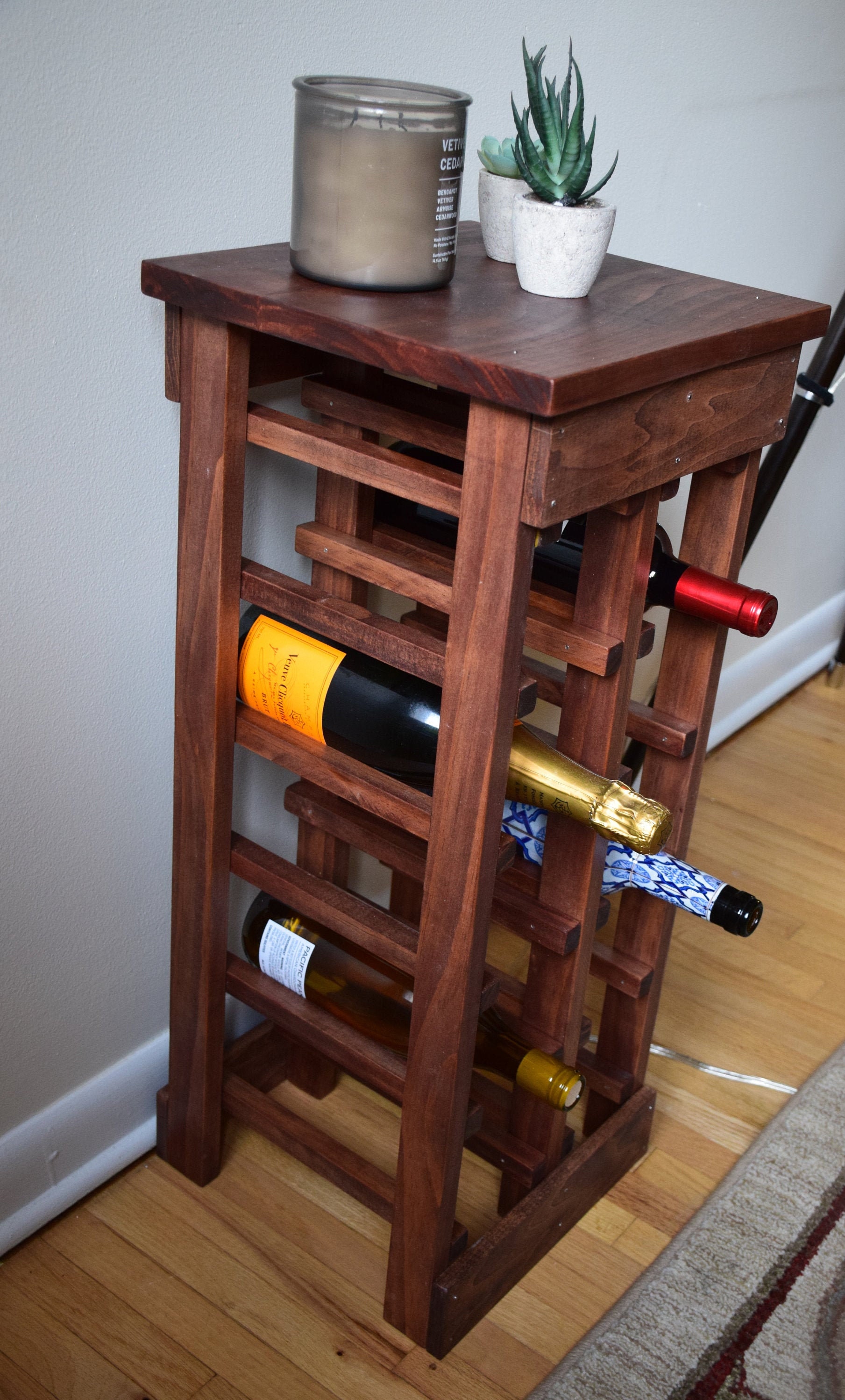 Custom Made Wooden Wine Rack - Etsy