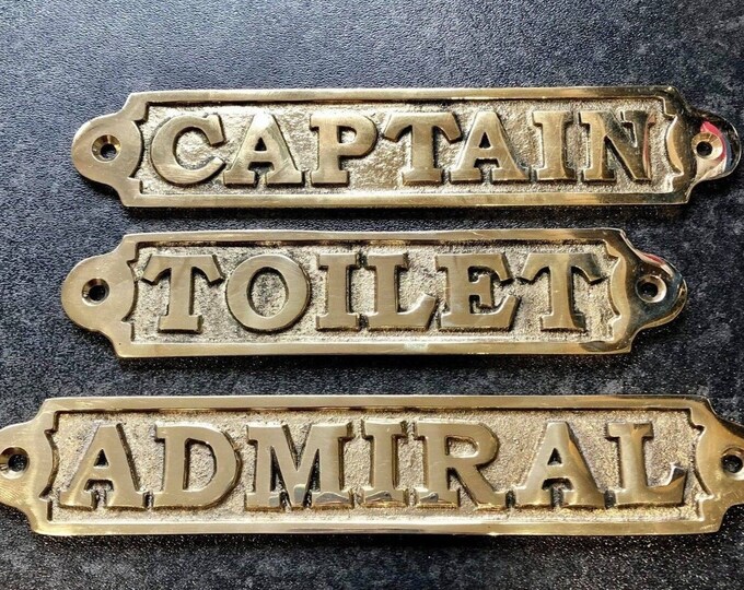 Nautical Brass Solid Signs Brass Plaques Home Boat Decoration - Etsy UK