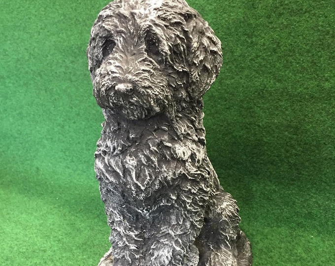 Large Cockapoo Concrete Ornament Dog Sculpture Frost Protected - Etsy UK
